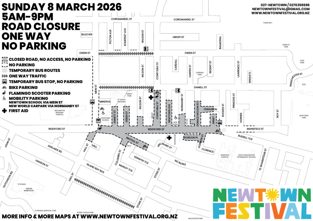 Road Closure Map - Newtown festival